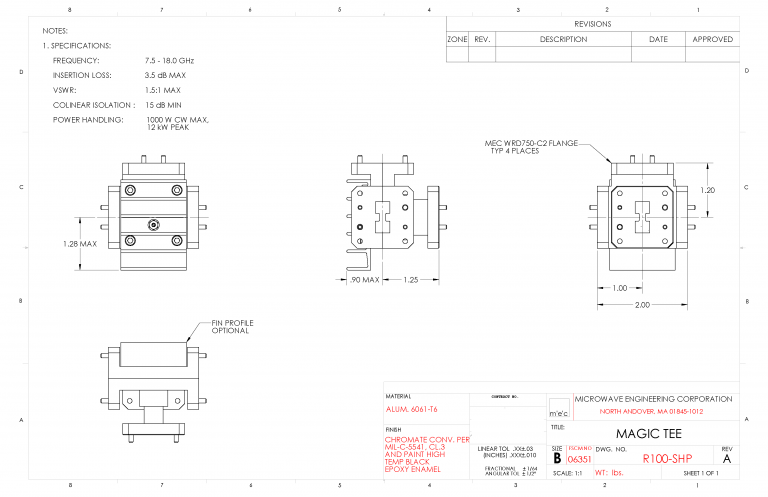 Microwave Engineering Corporation | Magic Tees & Hybrids